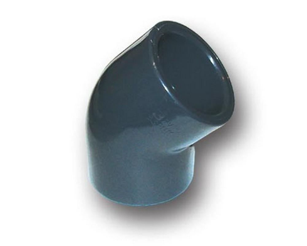 PVC Pressure Pipe 45 Elbow 3" 45 Bend Pressure PVC-U | Hatton Koi